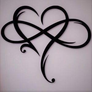 Metal Infinity Heart Sign, Metal Infinity Symbol, Heart Wall Decor ...