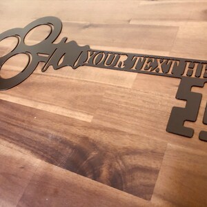 Personalized Family Name Sign, Custom Key Cutout, New Home Owners, Just ...