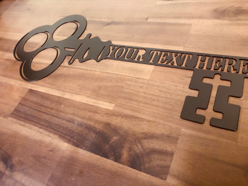 Personalized Family Name Sign, Custom Key Cutout, New Home Owners, Just ...