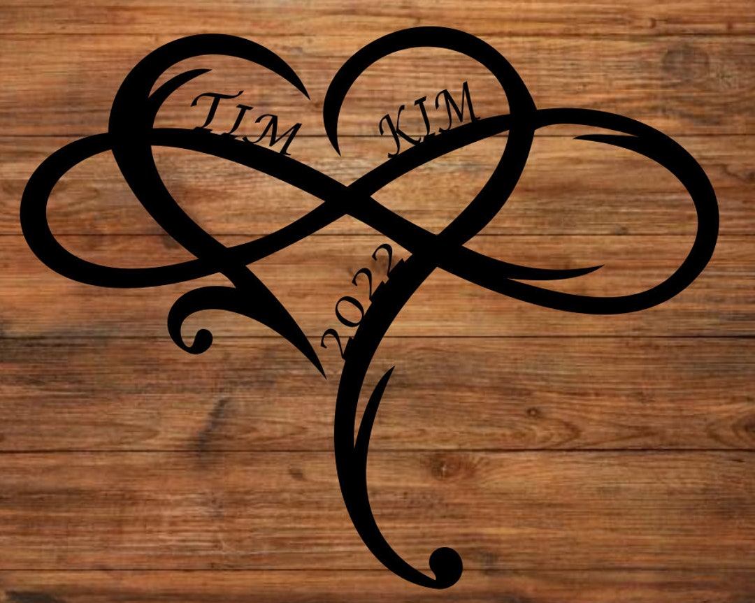 Personalized Infinity Heart - Etsy
