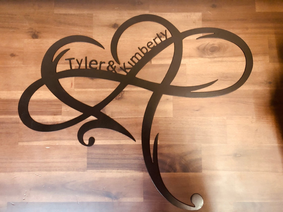 Personalized Infinity Heart | Etsy