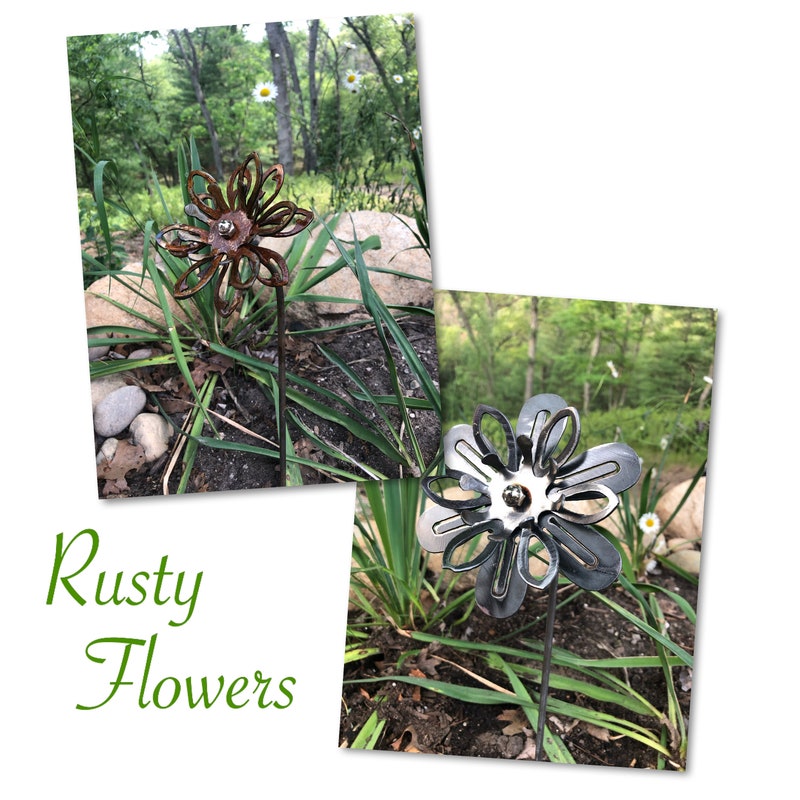 Metal Garden Flowers - Etsy
