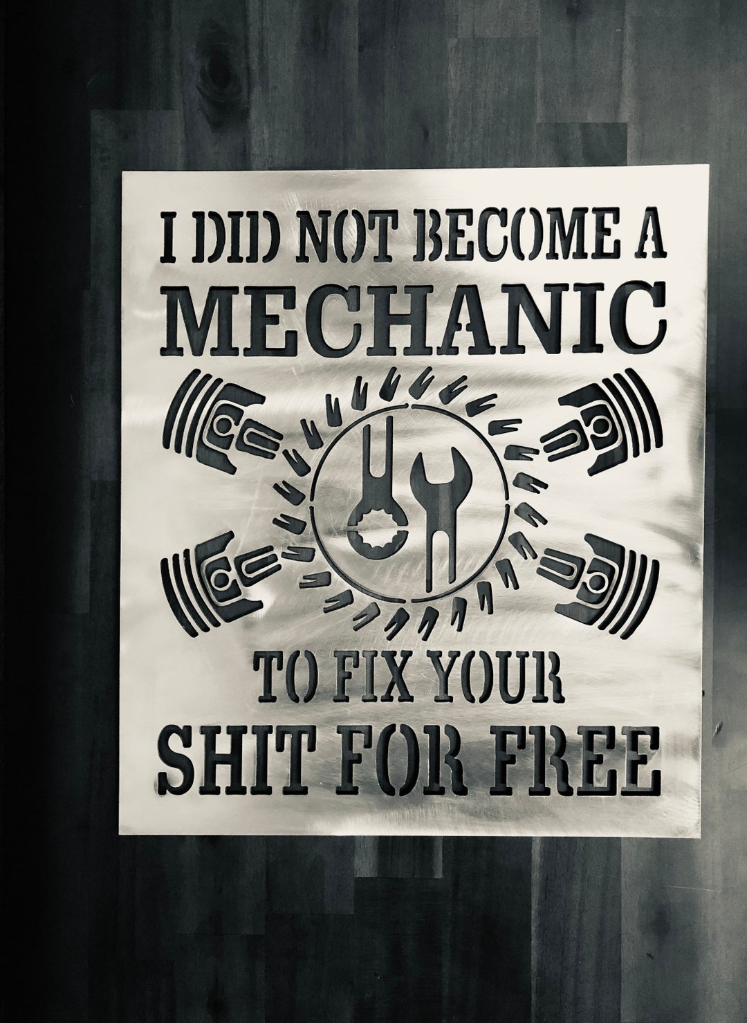 Mechanic Sign, Fathers Day Sign, Man Cave Decor, Garage Decor, Shop ...