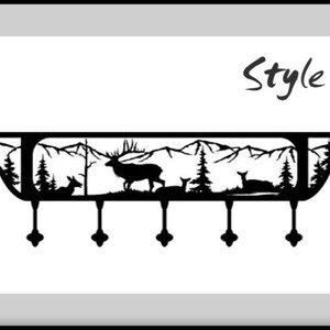 Shelf With Hooks, Woodland Coat Hook, Farmhouse Decor, Metal Coat Rack ...