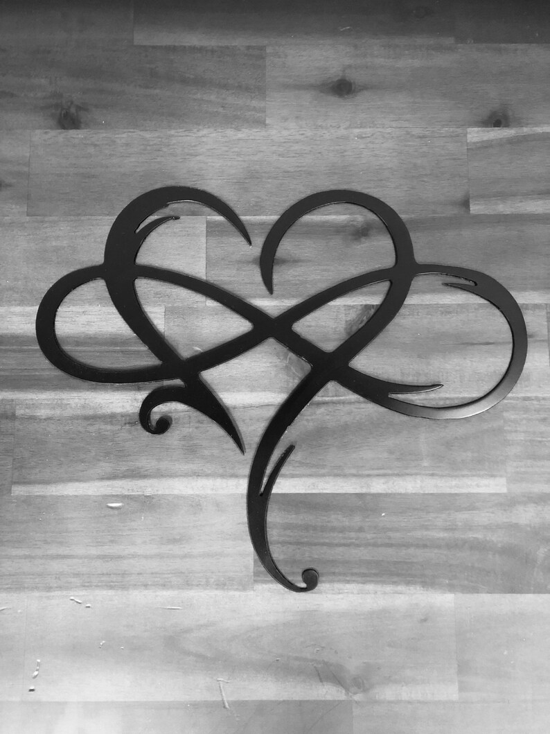 Metal Infinity Heart Sign Metal Infinity Symbol Heart Wall - Etsy