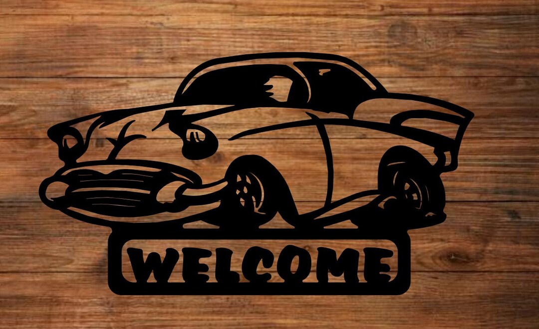 Welcome Sign, Classic Car Welcome Sign, Garage Sign, Man-cave Sign - Etsy