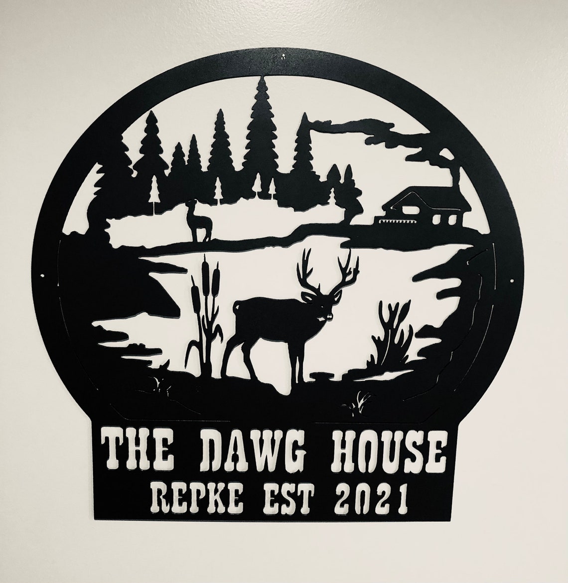 Personalized Rustic Name Sign Last Name Sign Deer Sign Deer | Etsy