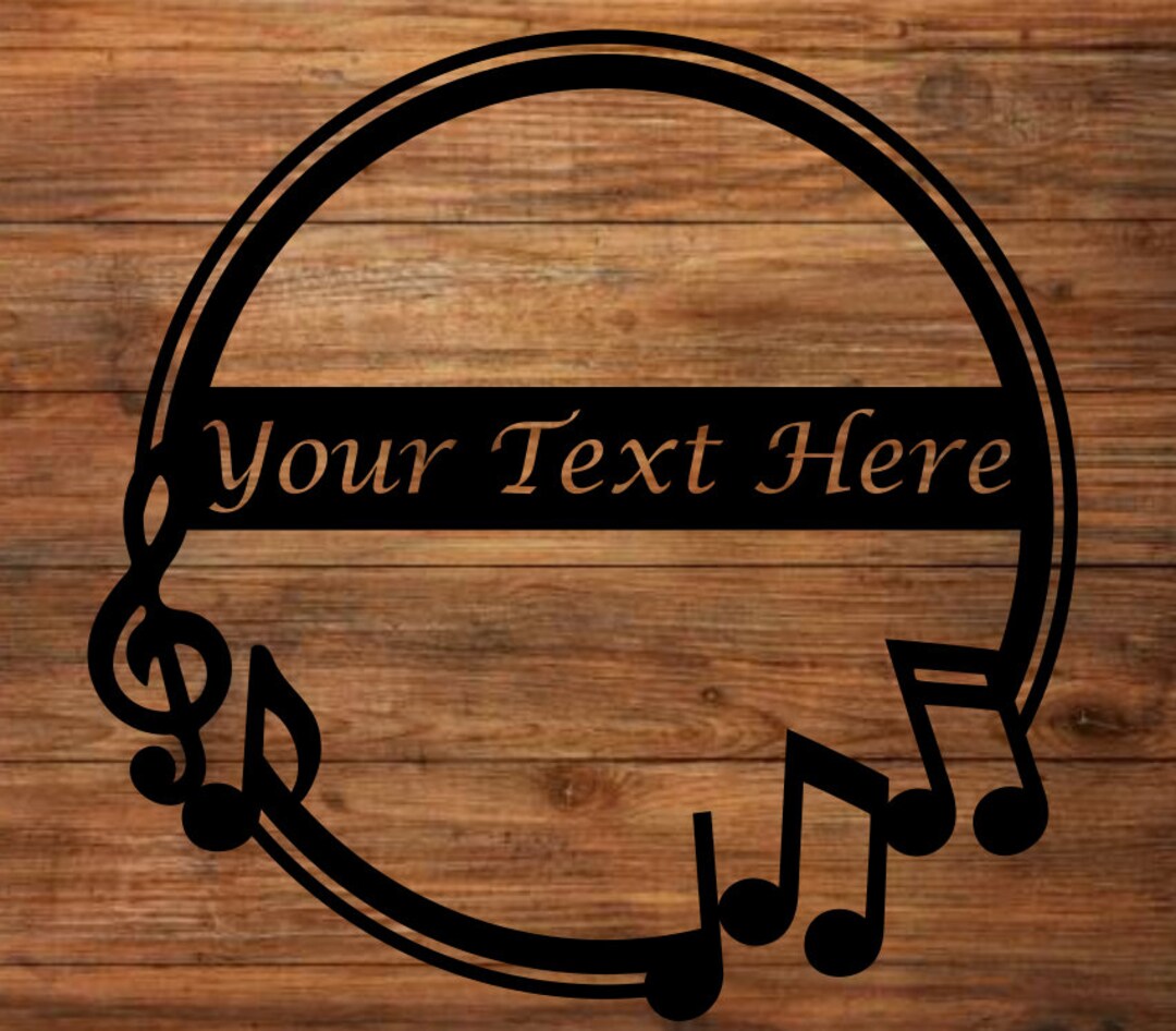Musical Note Monogram Personalized Music Notes Metal Sign - Etsy