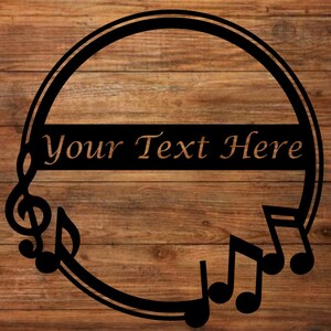 Musical Note Monogram, Personalized Music Notes Metal Sign, Music ...