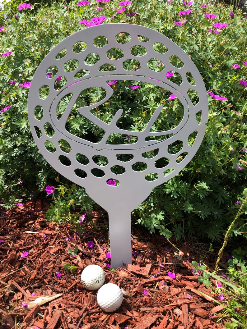 Golf Ball Garden Stake Personalized Golf Giftspersonalized | Etsy