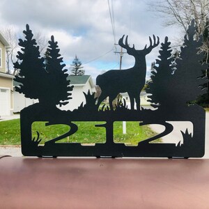Buck Mail Box Topper, Address Plaque, Metal Mailbox Topper, Deer ...
