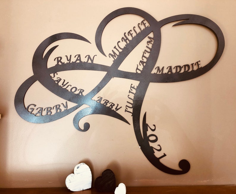 Personalized Infinity Heart | Etsy