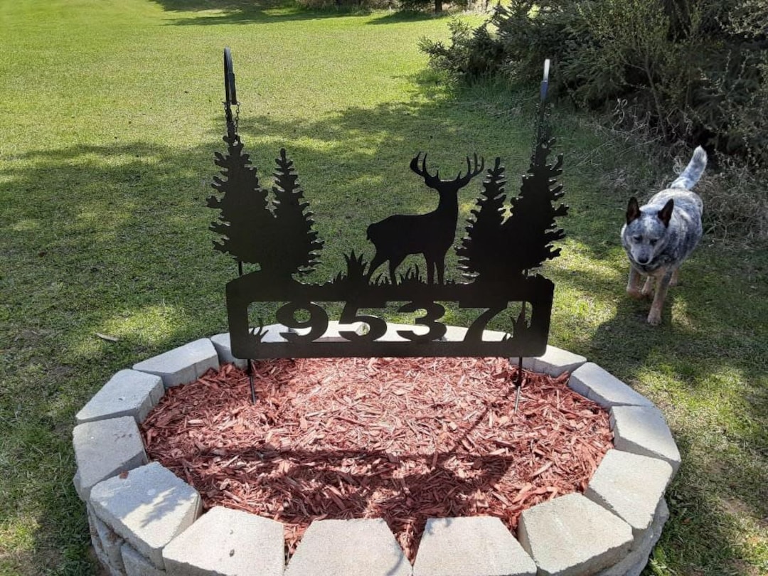 Rustic Address Sign, Hanging Address Sign, Custom Metal Address Sign ...