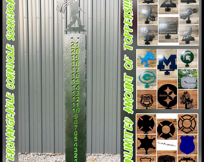 Cornhole Scorboard DXF, Cornhole Scoreboard With Dual Drinkholders ...