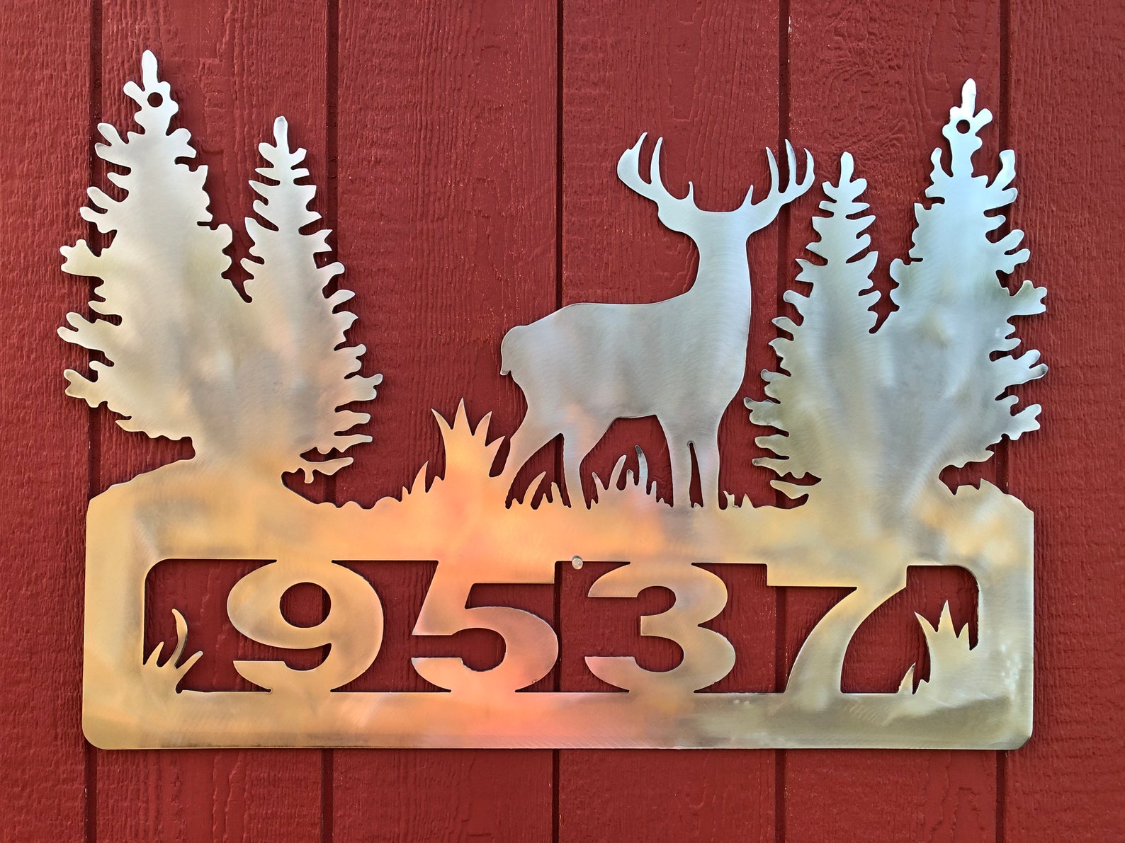 Rustic Address Sign Hanging Address Sign Custom Metal | Etsy