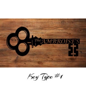 Personalized Family Name Sign, Custom Key Cutout, New Home Owners, Just ...
