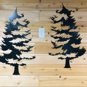 Metal Pine Tree, Rustic Decor - Etsy