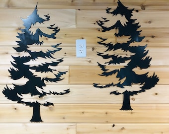 Pine Tree Wall Art, Metal Pine Tree Wall Decor, Metal Tree Wall Art ...