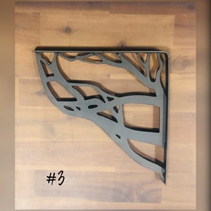 Metal Shelf Brackets, Tree Branch Brackets, Farmhouse Shelf Bracket ...