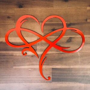Metal Infinity Heart Sign, Metal Infinity Symbol, Heart Wall Decor ...