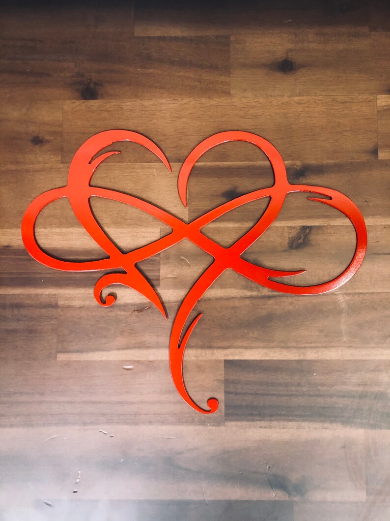 Metal Infinity Heart Sign Metal Infinity Symbol Heart Wall - Etsy
