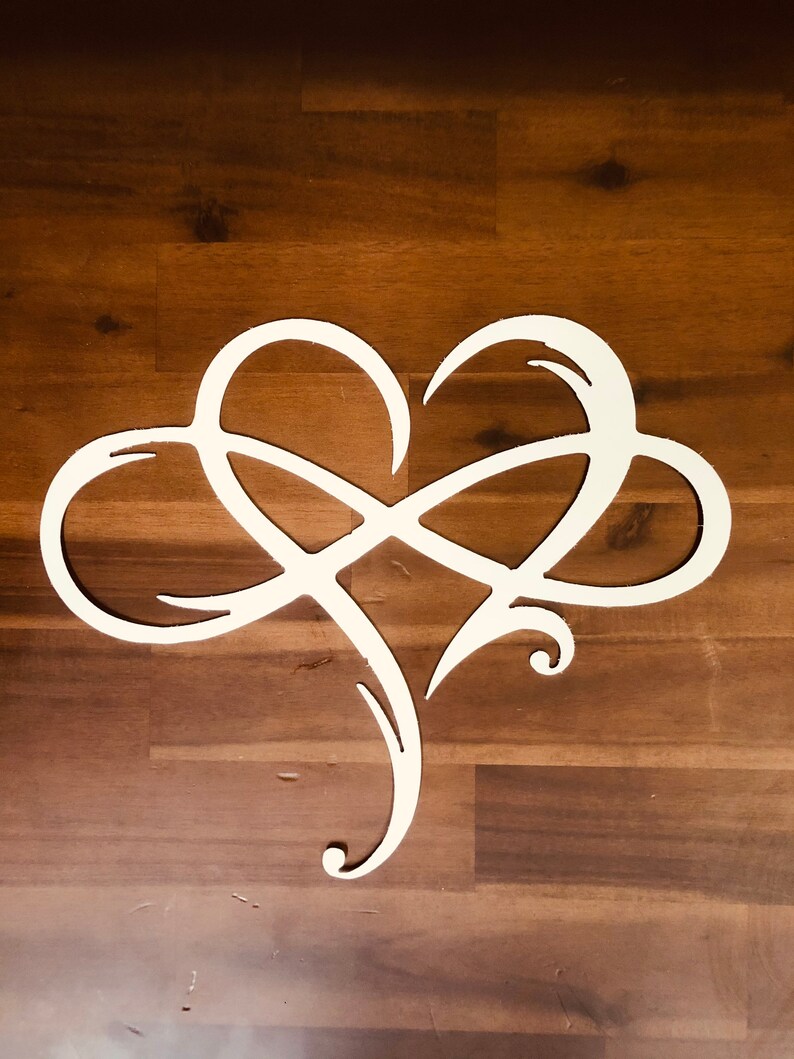 Metal Infinity Heart Sign Metal Infinity Symbol Heart Wall - Etsy