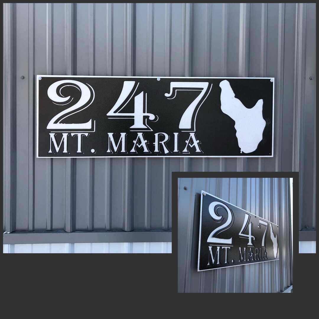 Custom Lake Address Sign, Custom State Address Sign, Metal Address Sign ...