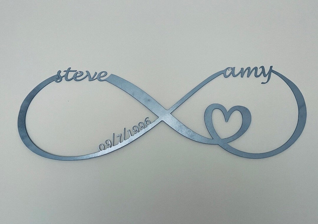 Personalized Infinity Symbol, Wedding Gift, Wall Decor, Anniversary ...