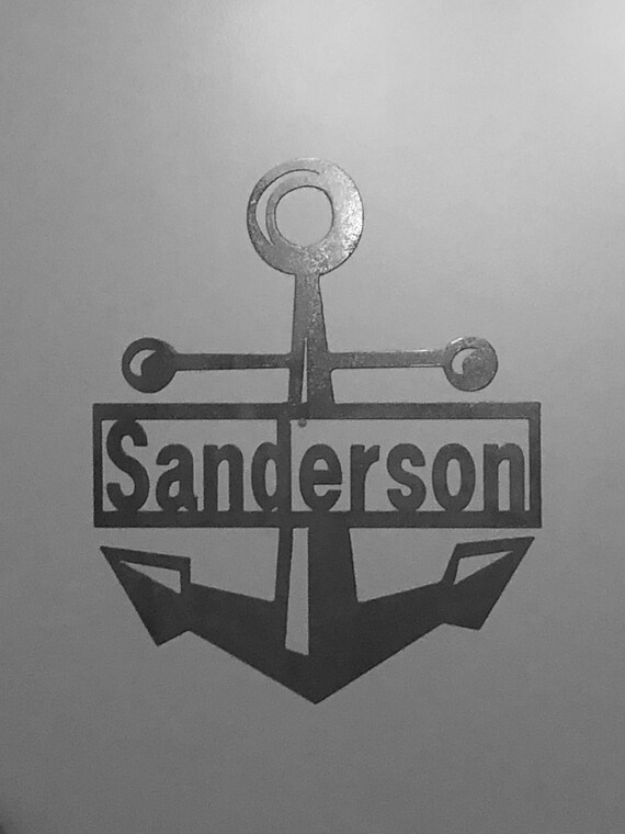 Personalized Metal Anchor Sign | Etsy