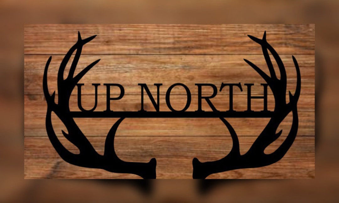 Last Name Antler Sign, Personalized Sign, Custom Antler Sign, Rustic ...