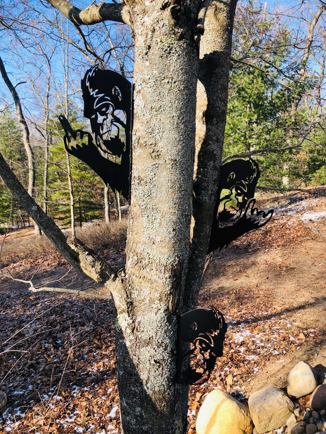 Peeking Sasquatch, Tree Sasquatch, Middle Finger Sasquatch, Rock on ...