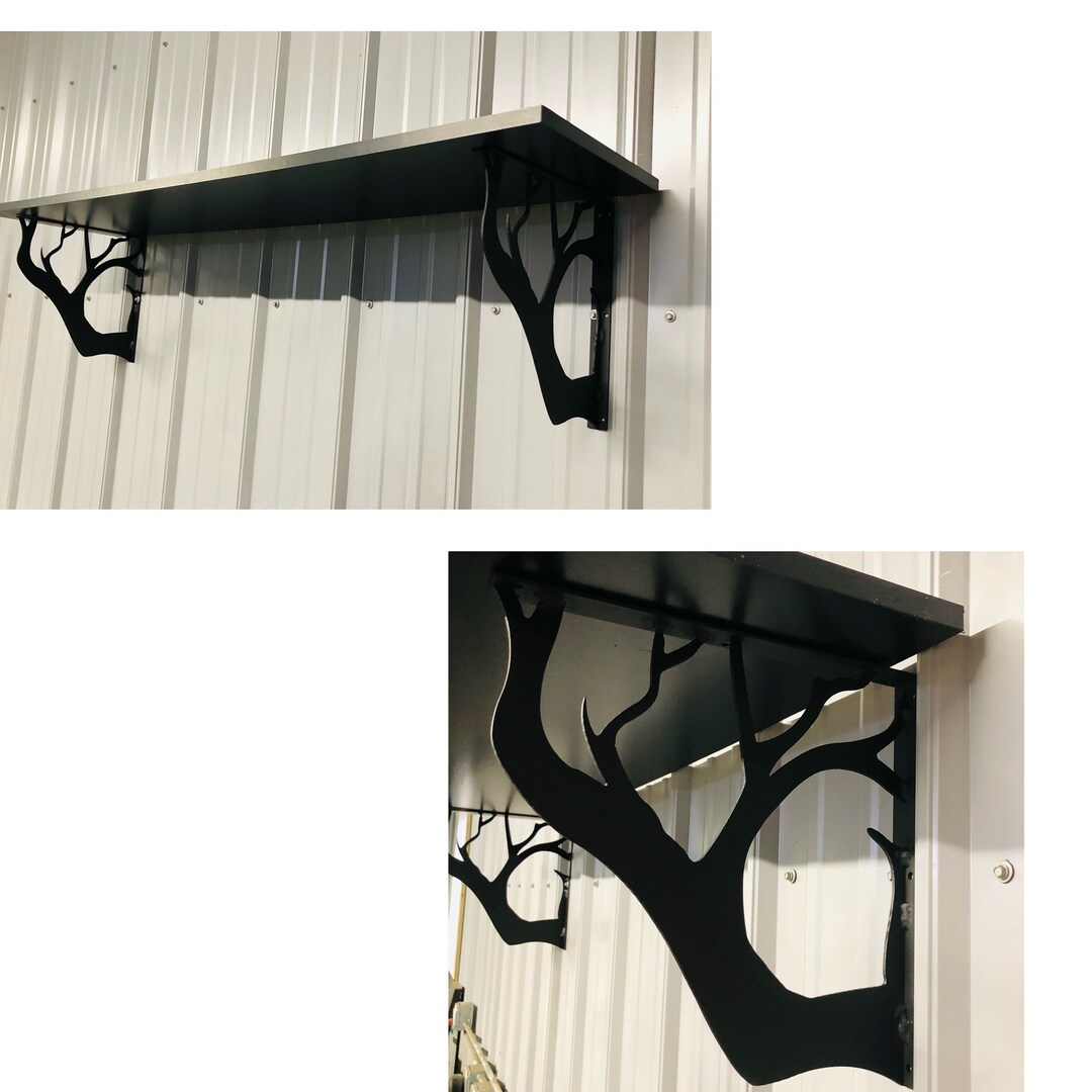 Metal Shelf Brackets Tree Branch Brackets Farmhouse Shelf - Etsy