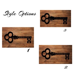 Personalized Family Name Sign, Custom Key Cutout, New Home Owners, Just ...