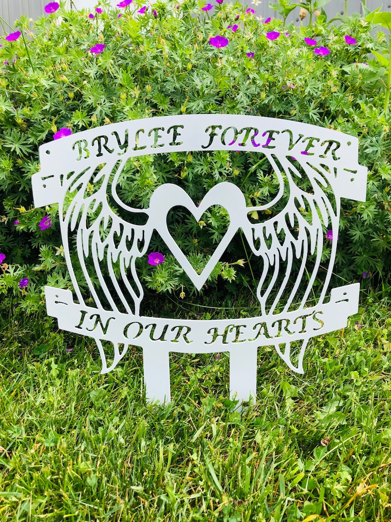 Angel Wings Memorial Gift Memorial Plaque Memorial Stake - Etsy