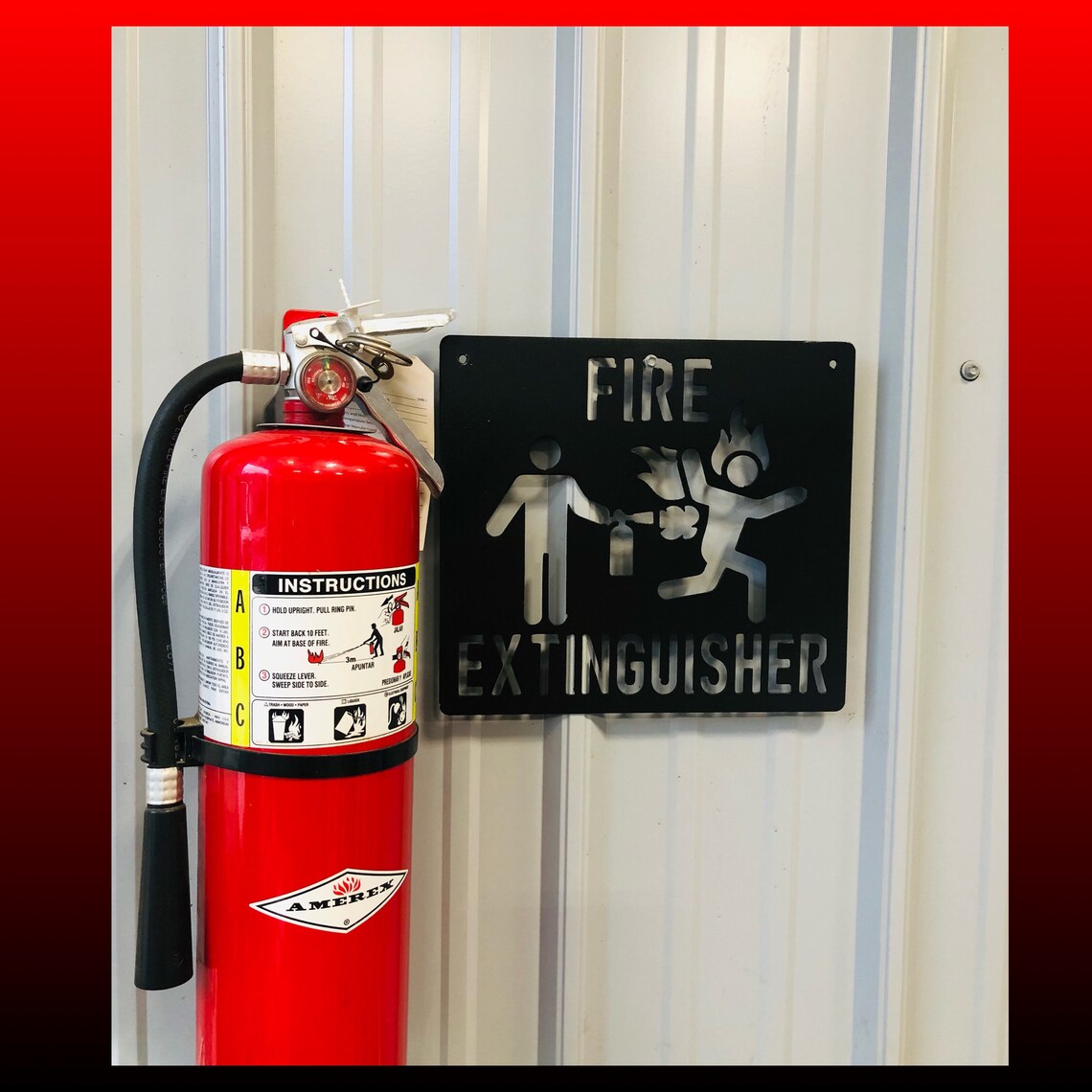 Funny Fire Extinguisher Sign, Powder Coated Steel Safety Sign - Etsy