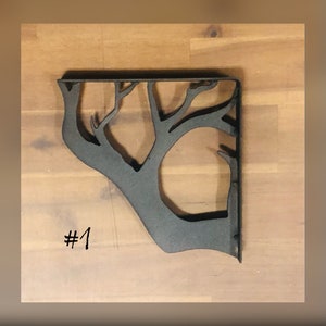 Metal Shelf Brackets, Tree Branch Brackets, Farmhouse Shelf Bracket ...