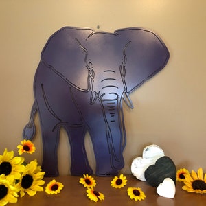 Elephant Metal Wall Art, Elephant Decor, Elephant Sign, Metal Wall ...