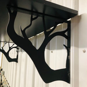 Metal Shelf Brackets, Tree Branch Brackets, Farmhouse Shelf Bracket ...