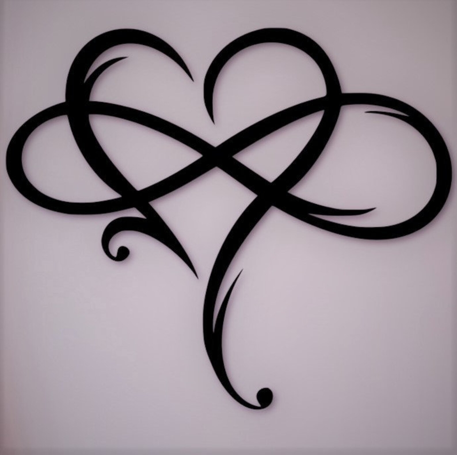 Metal Infinity Heart Sign Metal Infinity Symbol Heart Wall | Etsy