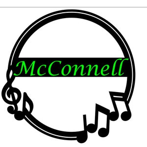 Musical Note Monogram, Personalized Music Notes Metal Sign, Music ...