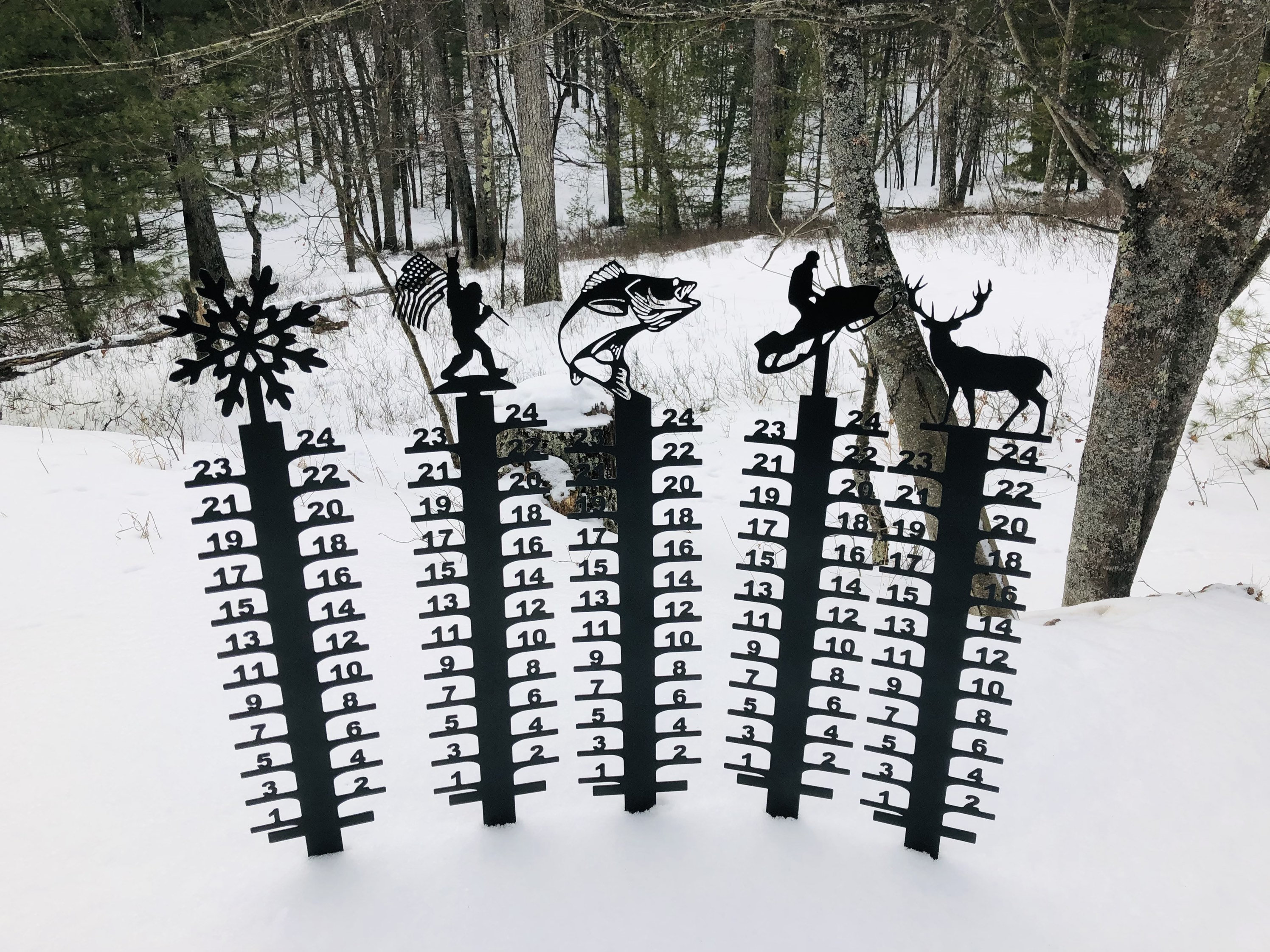 24 Snow Gauge Metal Snow Gauge Snow Ruler Snowmobile - Etsy
