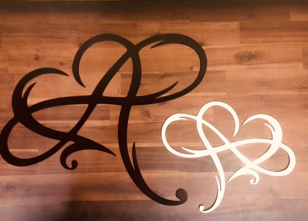 Metal Infinity Heart Sign, Metal Infinity Symbol, Heart Wall Decor ...