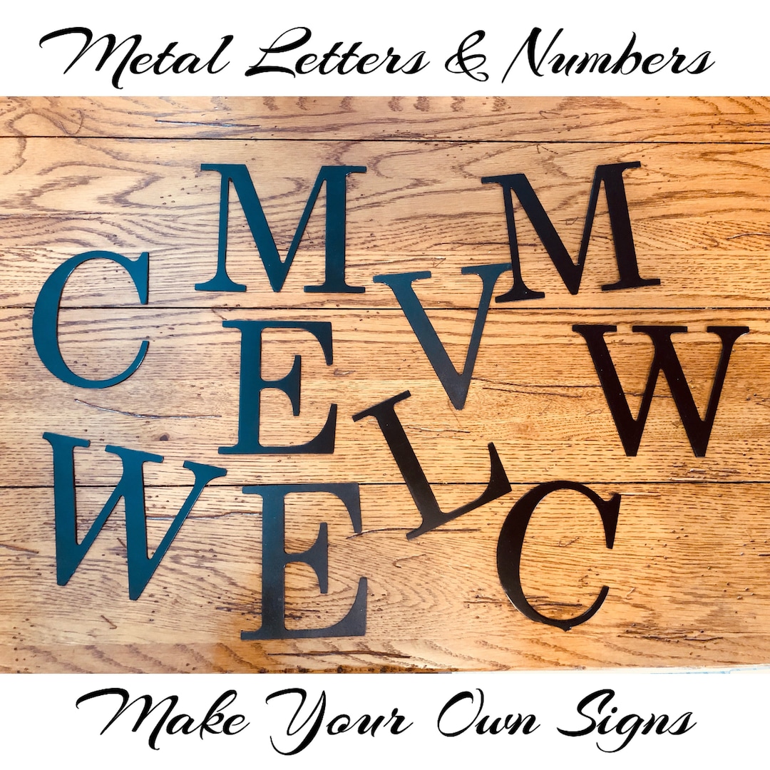 Metal Letters & Numbers, Welcome Sign, Porch Leaner, Interchangeable ...