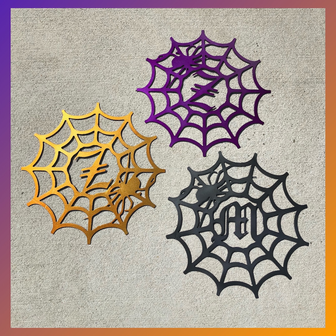 Monogram Spider Web, Halloween Decor, Halloween Door Hanger, Fall Decor ...
