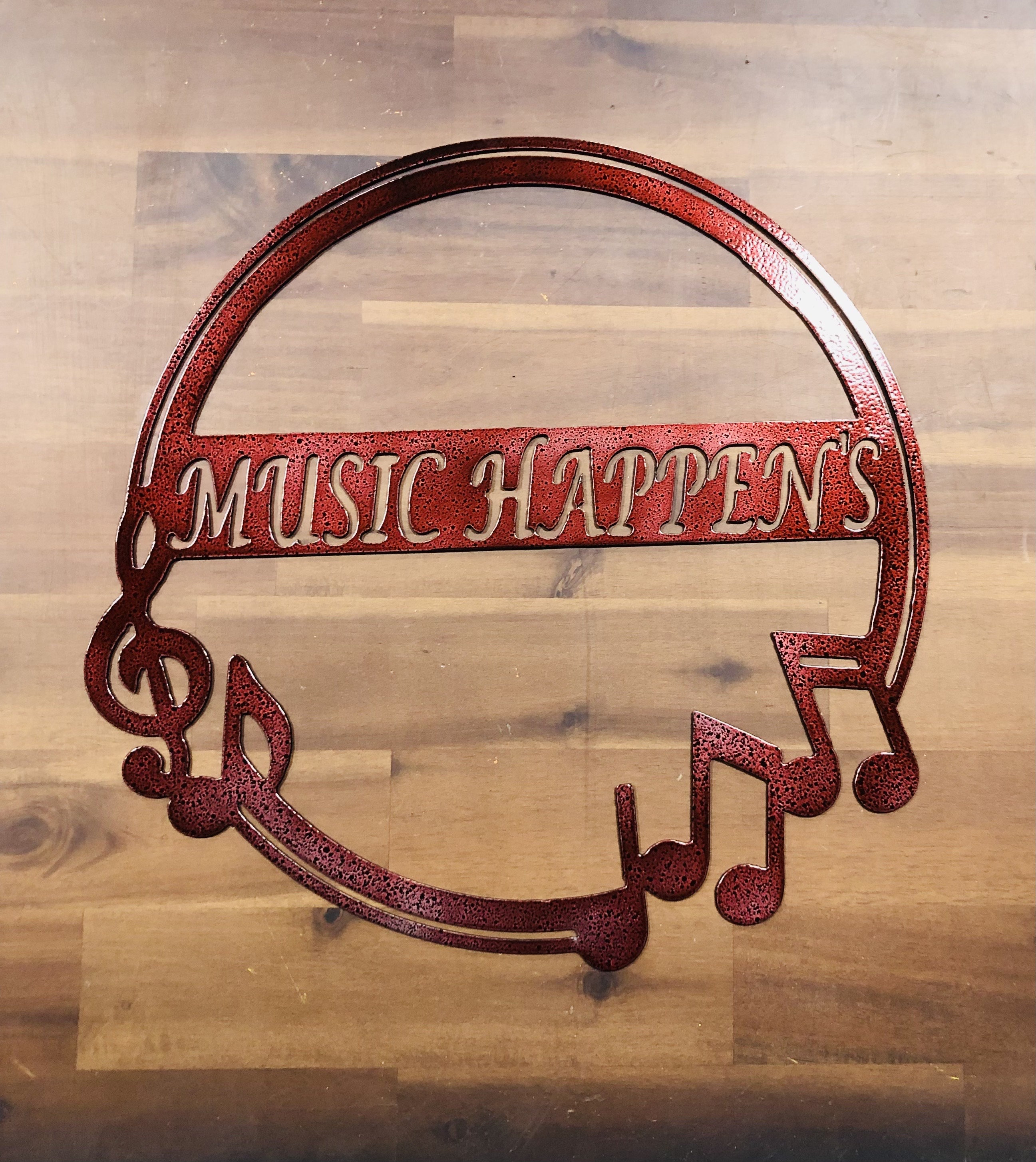 Musical Note Monogram, Personalized Music Notes Metal Sign, Music ...