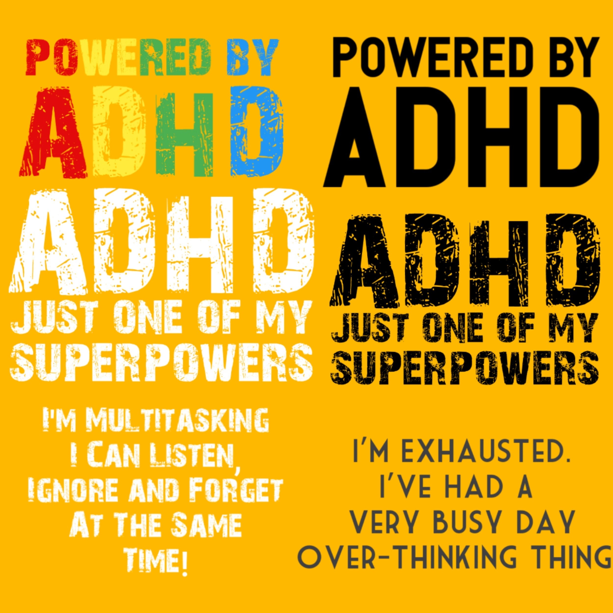 16 ADHD Saying in a Png Bundle - Etsy