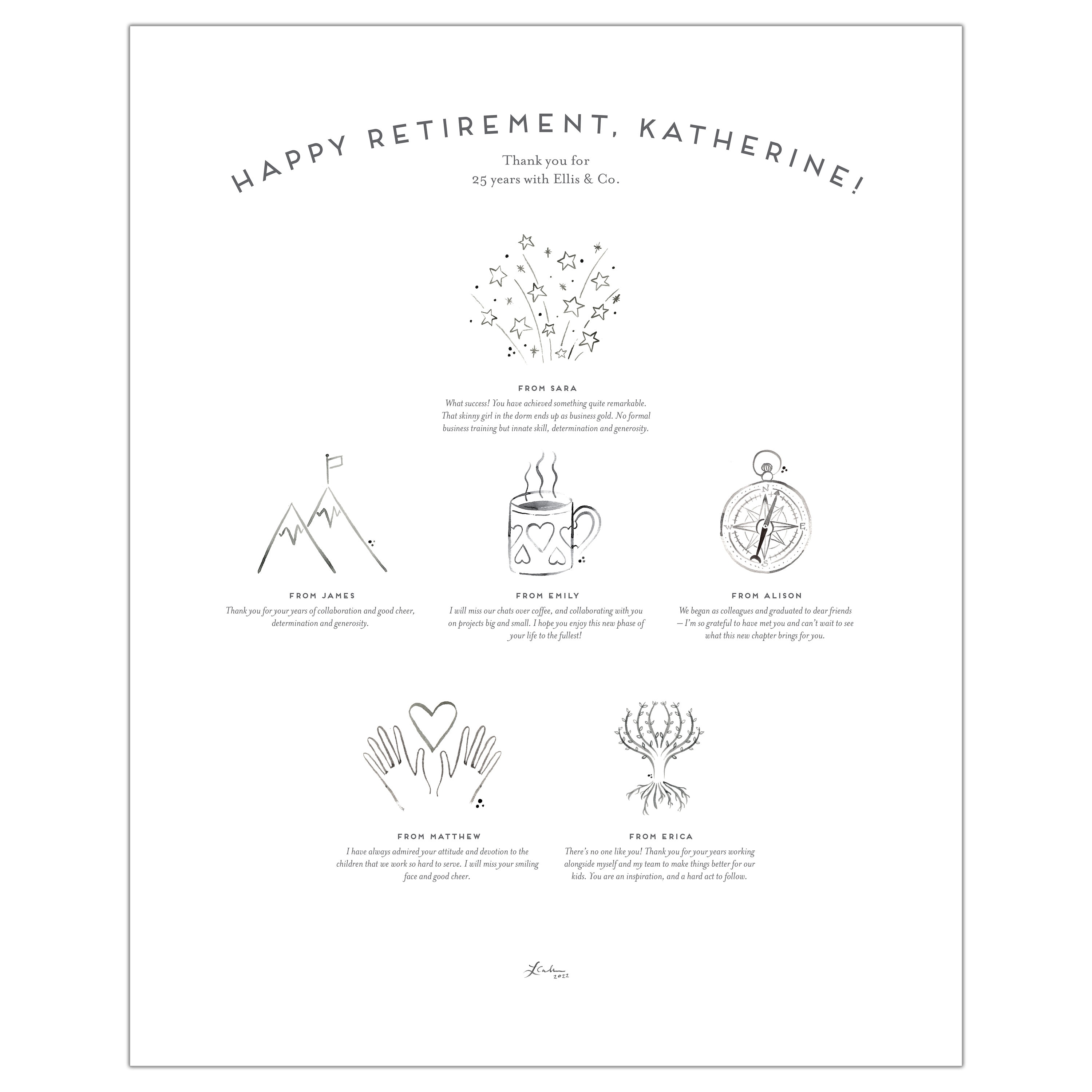 Happy Retirement Personalized Retirement Gift - Personalized Employee ...