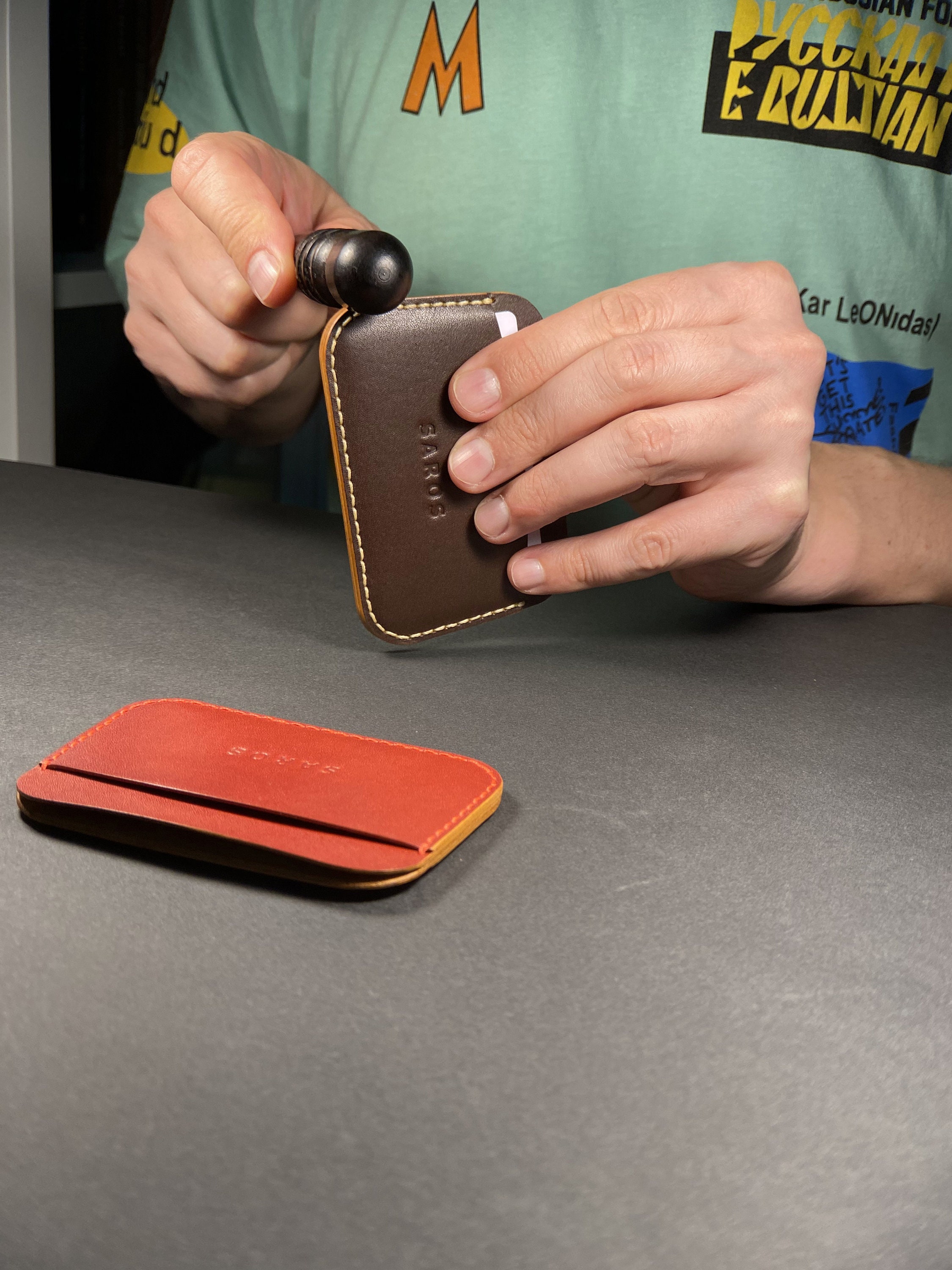 Leather Horizontal Card Holder Mold / Card Holder Wallet Template / Pdf ...