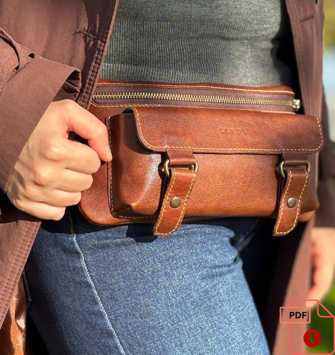 Leather Crossbody Bag Sewing Pattern – Belt Fanny Pack DIY (PDF) - Etsy