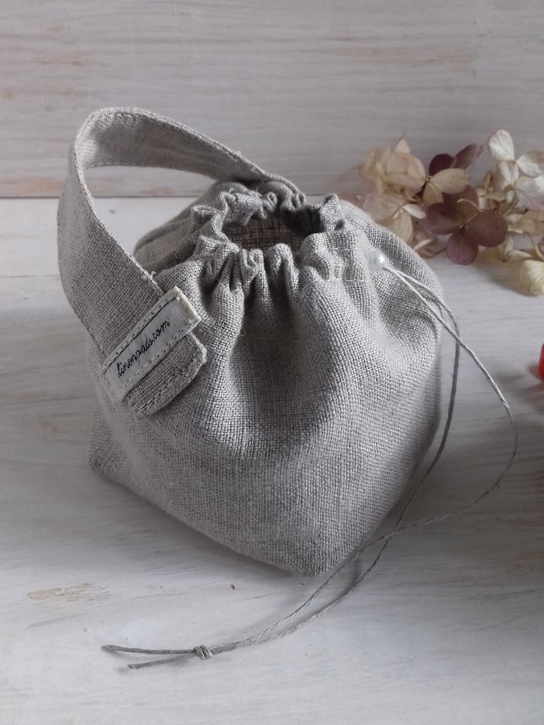 100% PURE LINEN (flax) Face Pads Set of 10 in Pouch* Face Cloth* Makeup ...